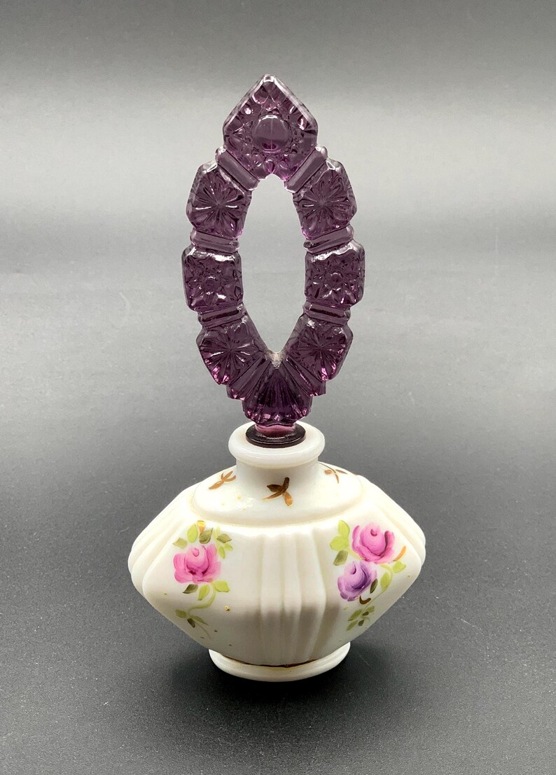 Fenton 2002 Charleton Collection Hand-painted (signed) Perfume Bottle ...