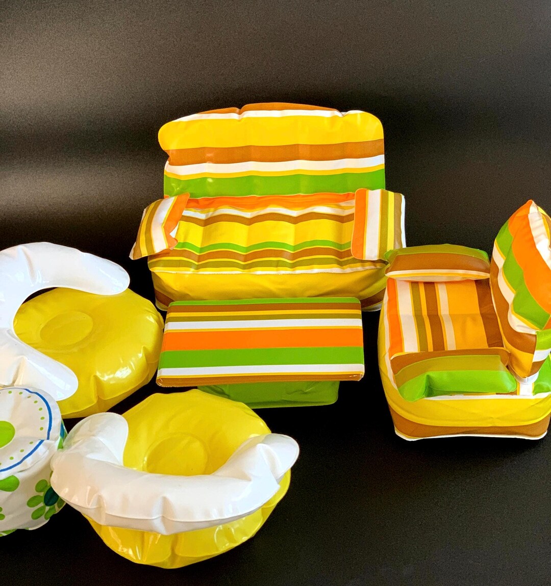 Vintage 1976 Zee Puff’n’play Inflatable Blow up Barbie Doll Furniture ...