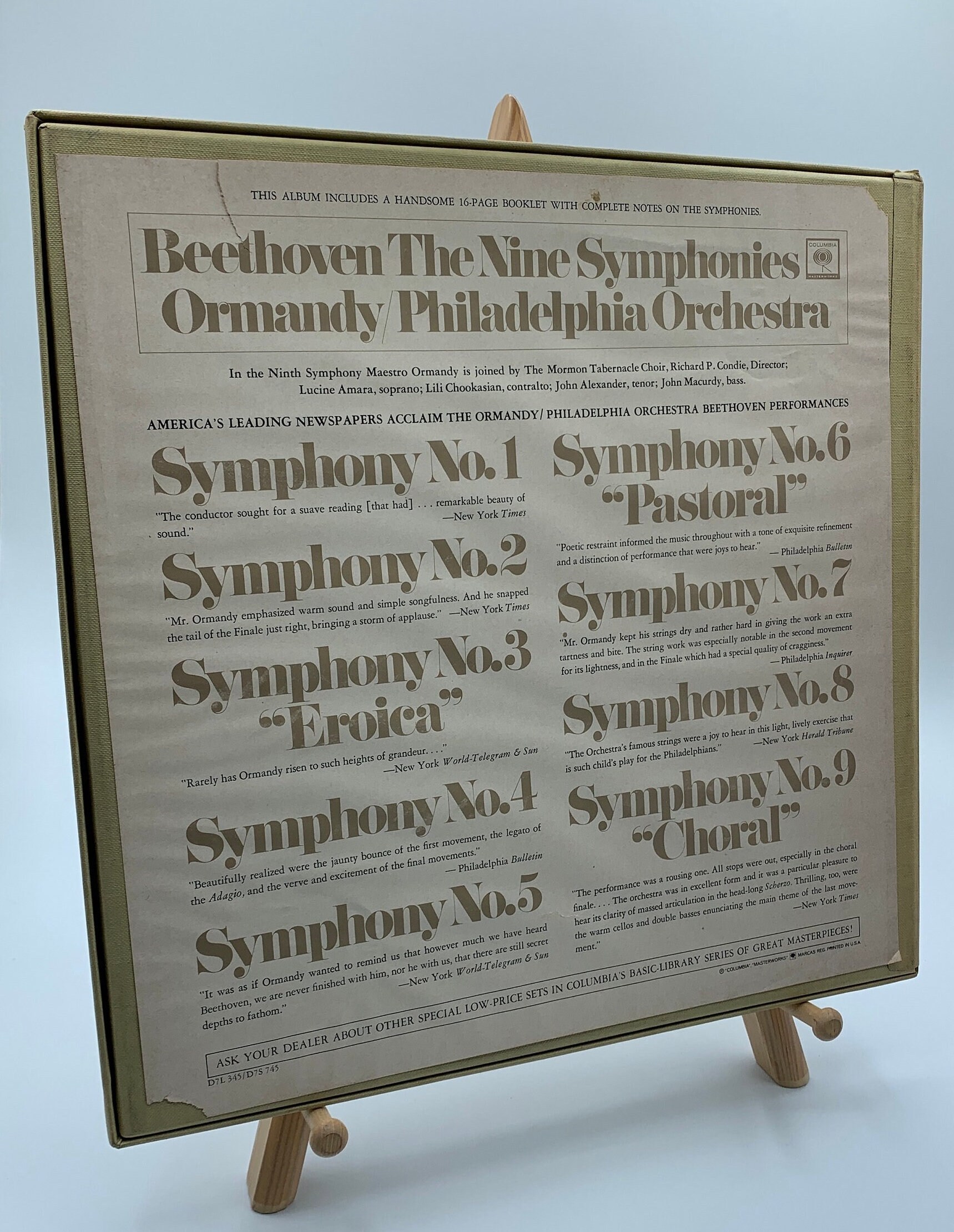BEETHOVEN the Nine Symphonies Ormandy Philadelphia Orchestra 7x Vinyl ...