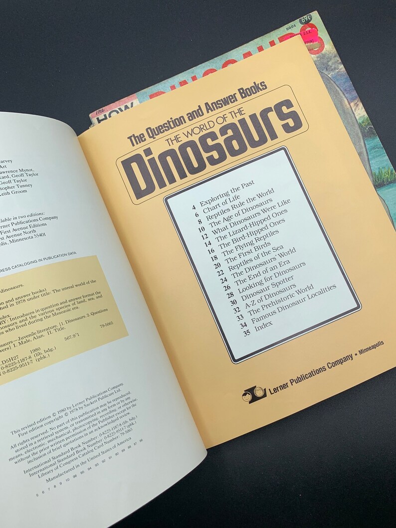 Vintage 1970s/ 1980s Dinosaur Softcover Book Lot of 3: How & Why ...