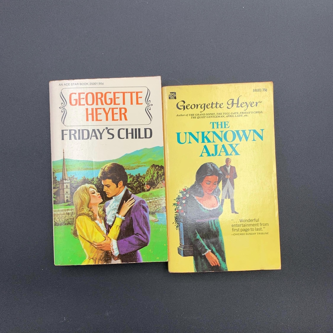 Vintage Georgette Heyer Regency Romance Paperback Set: Friday’s Child - 1946 Ace Publishing ...