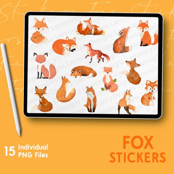 Fox Sticker - Etsy