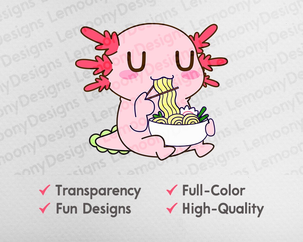 12 Axolotl Digital Stickers, Digital Stickers, PNG Stickers, Printable ...