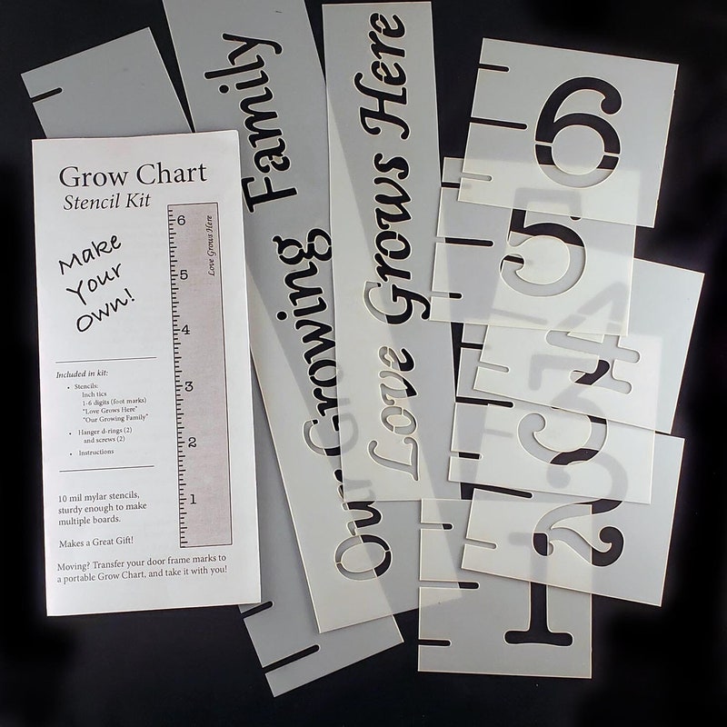 Stencil for Growth Chart - Etsy