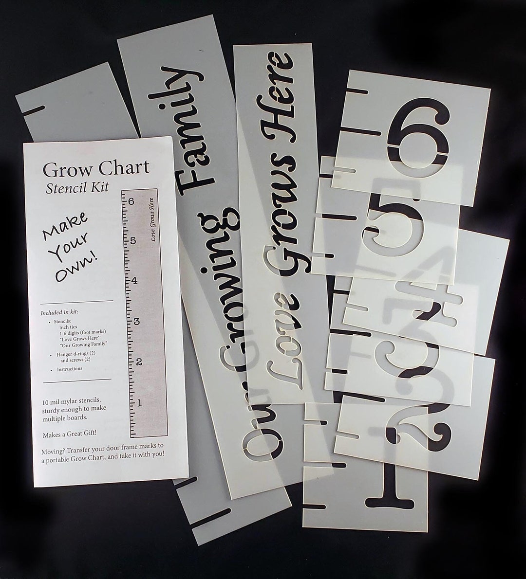 Grow Chart Stencil Kit - Etsy