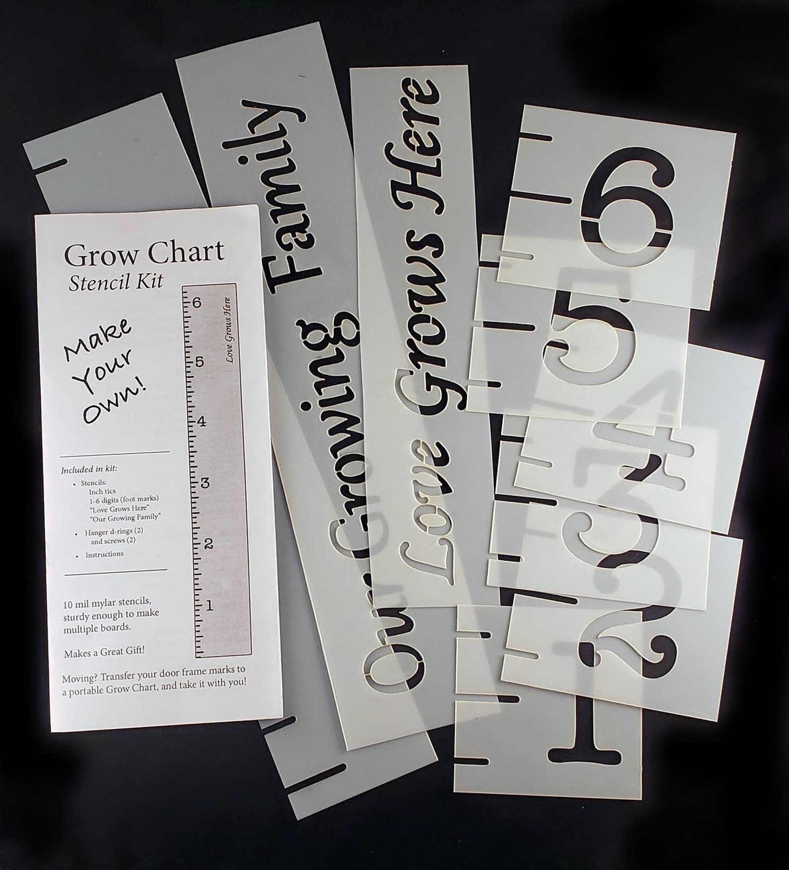 Grow Chart Stencil Kit - Etsy