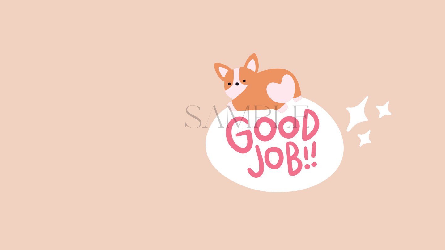 Corgi Puppy Desktop Wallpaper With Inspirational Quote (digital ...