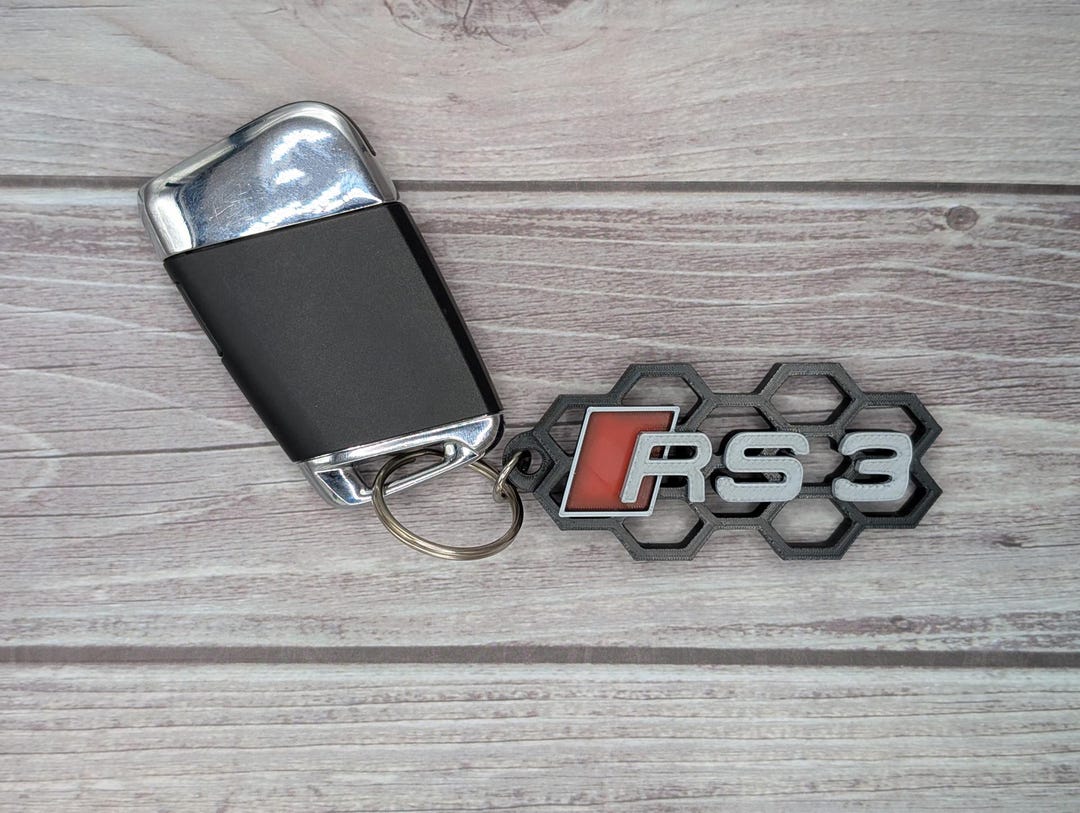 RS3 Keychain | Custom Audi RS 3D Printed Key Ring | Gift for RS ...