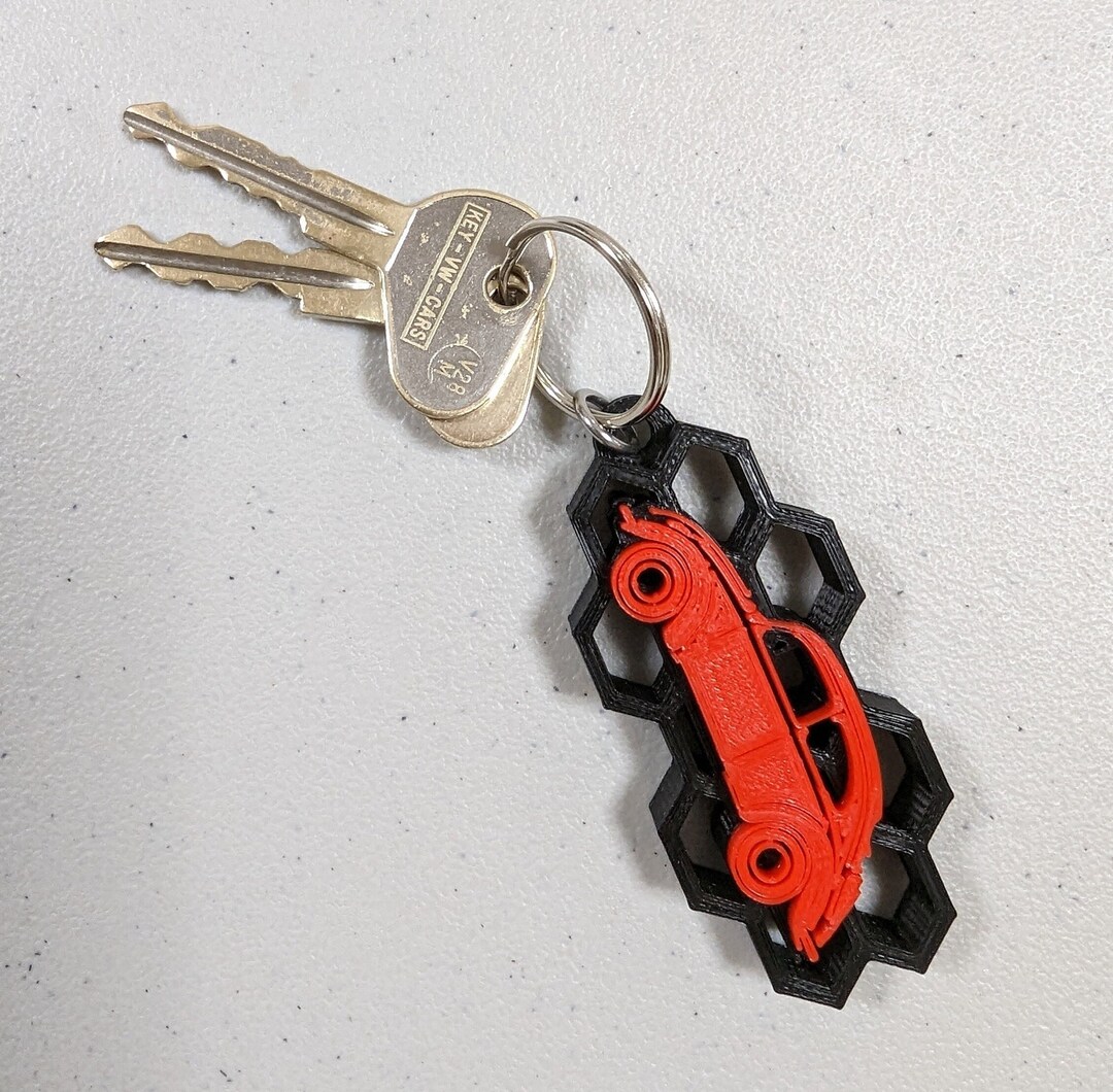 VW Beetle Keychain / Keyring 3D Printed - Etsy