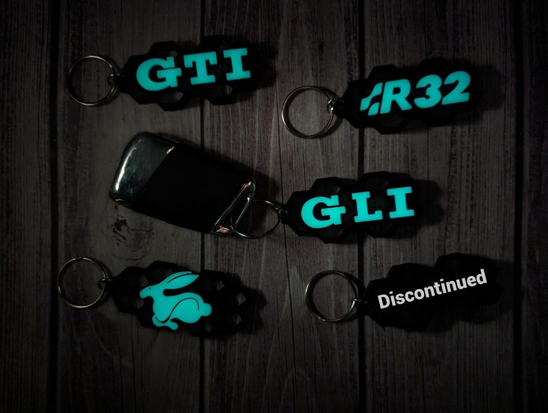 Custom Vdub Glow in the Dark Keychains, 3D Printed High-quality ...