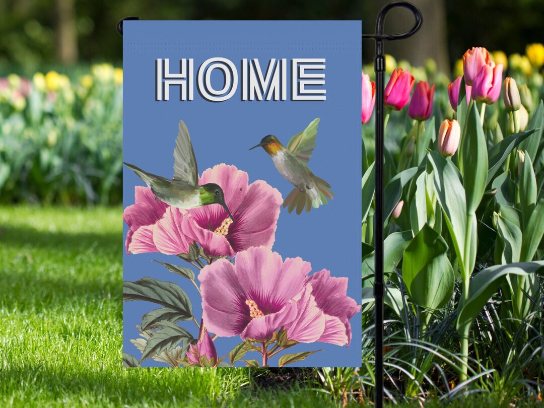Flower Garden, Hummingbird Flag, Welcome Garden Flags, Welcome Summer ...