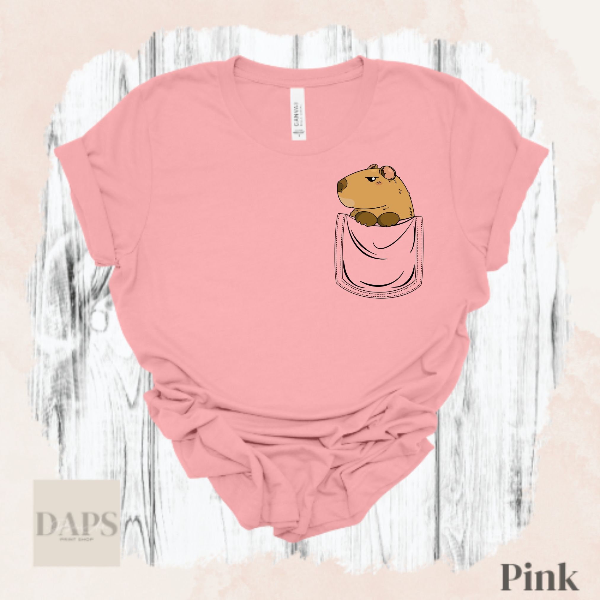 Capybara Shirt, Capybara Pocket Shirt, Funny Animal Shirt, Cute ...