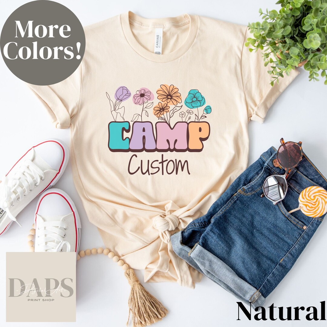 Custom Camp Shirt,wildflower Custom Shirt,custom Camp Shirt,camp Crew ...