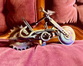 Art, Motorcycle, Scrap Art, Metal,recycled - Etsy