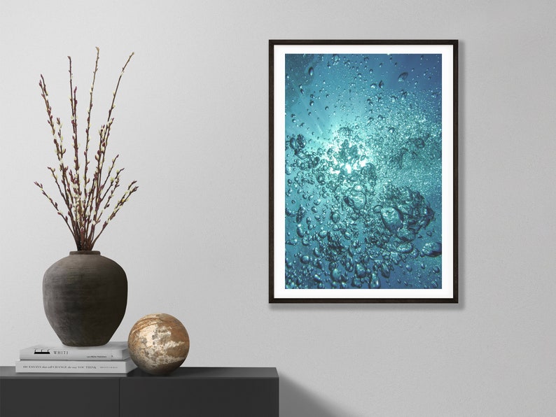 Enchanting Ocean Bubbles Underwater Photography Art Print - Etsy