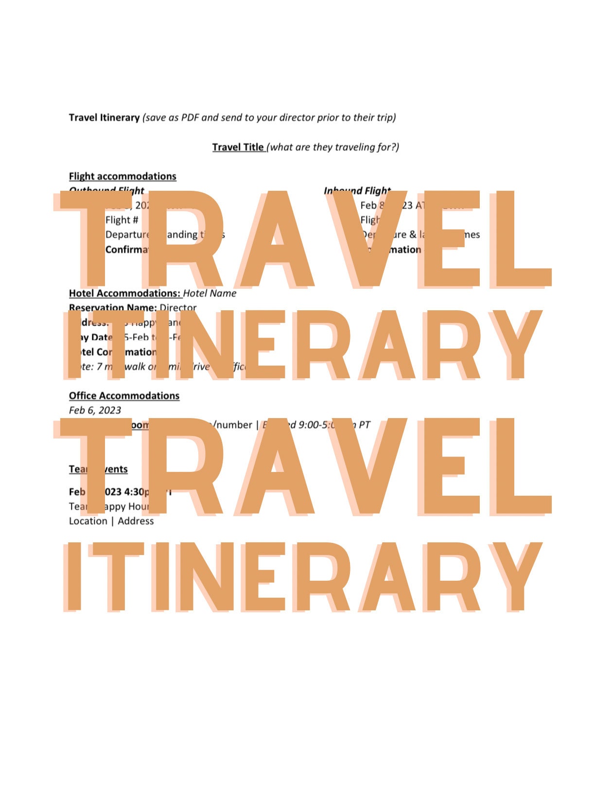 Executive Assistant Template - Etsy