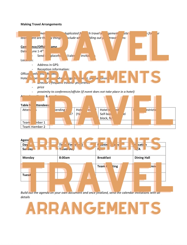 Executive Assistant Template - Etsy