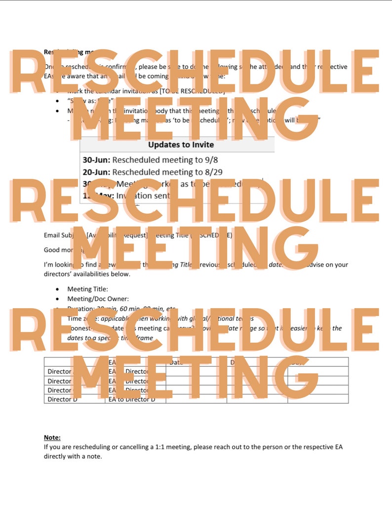 Executive Assistant Template - Etsy