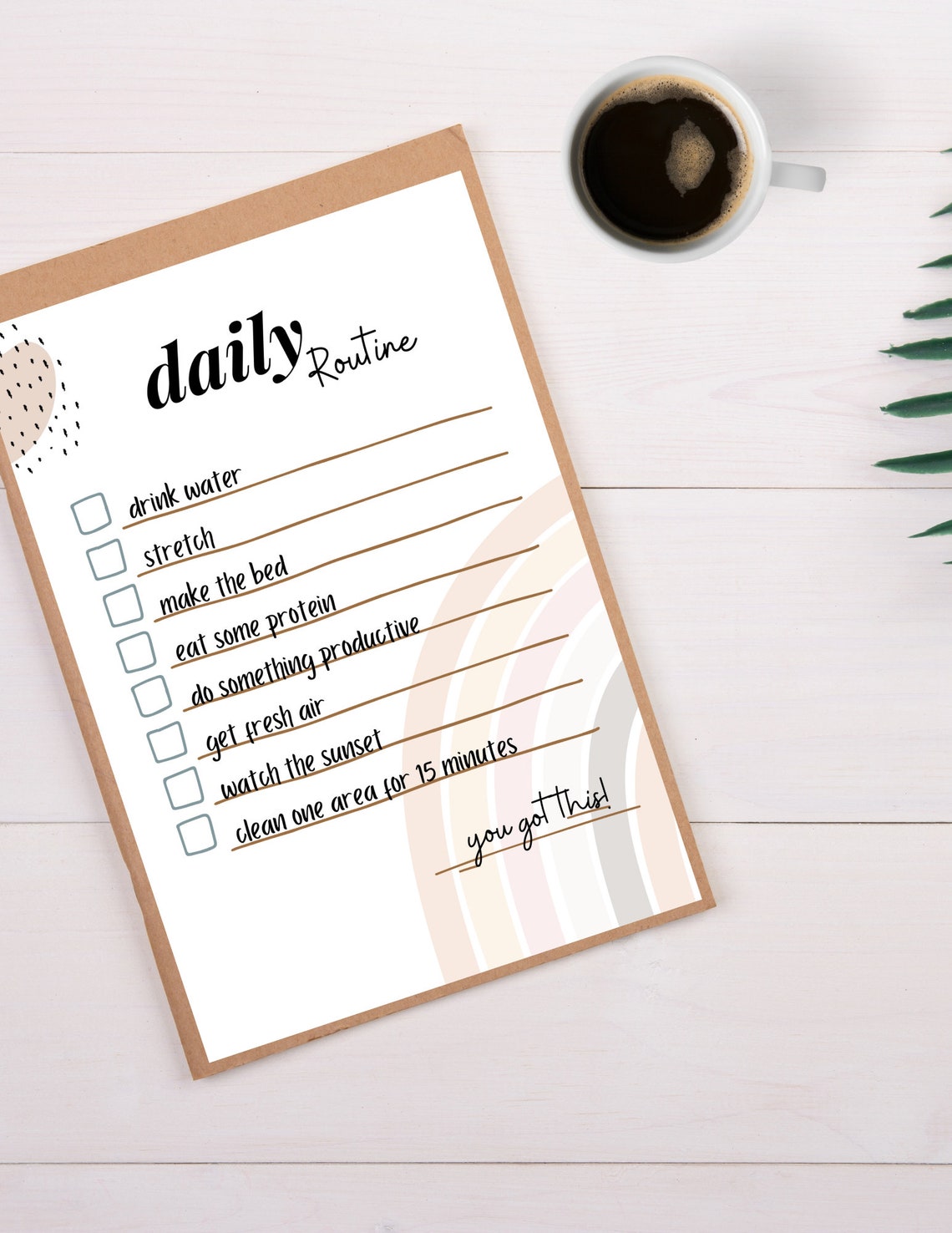 Daily Checklist | Boho Checklist | to Do List | Digital Checklist ...
