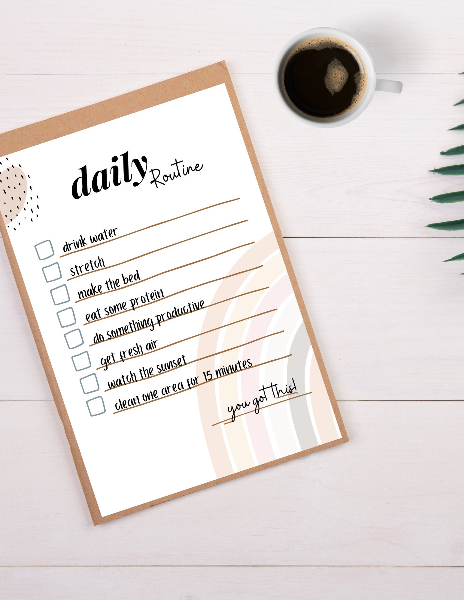 Daily Checklist | Boho Checklist | to Do List | Digital Checklist ...