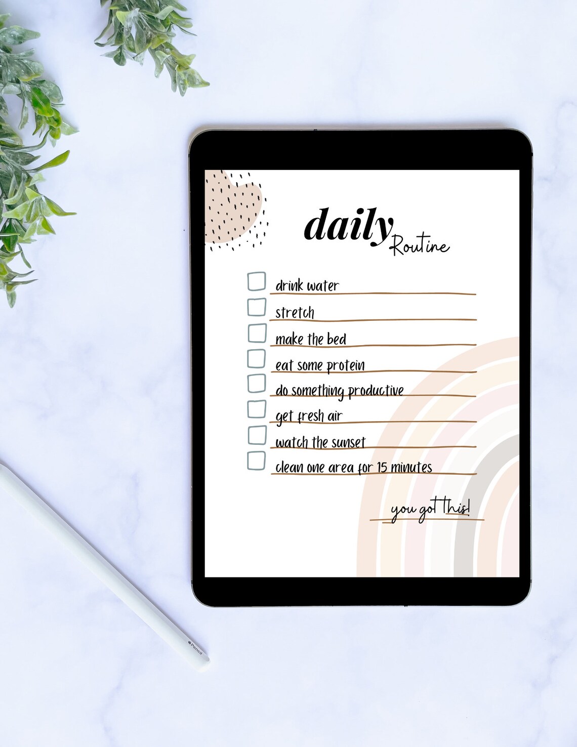 Daily Checklist | Boho Checklist | to Do List | Digital Checklist ...