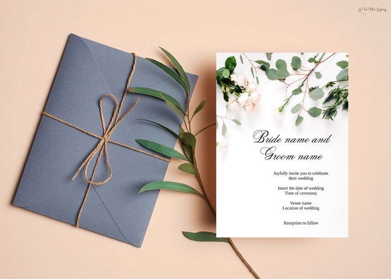 Wedding Invitation Download, Invitation Printable GR 1 - Etsy