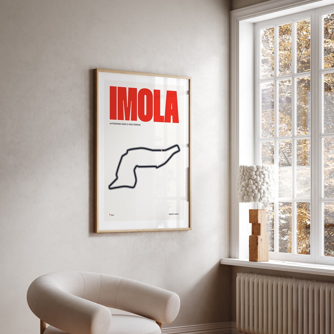 Imola Formula 1 Print | Autodromo Enzo E Dino Ferrari | F1 Posters ...