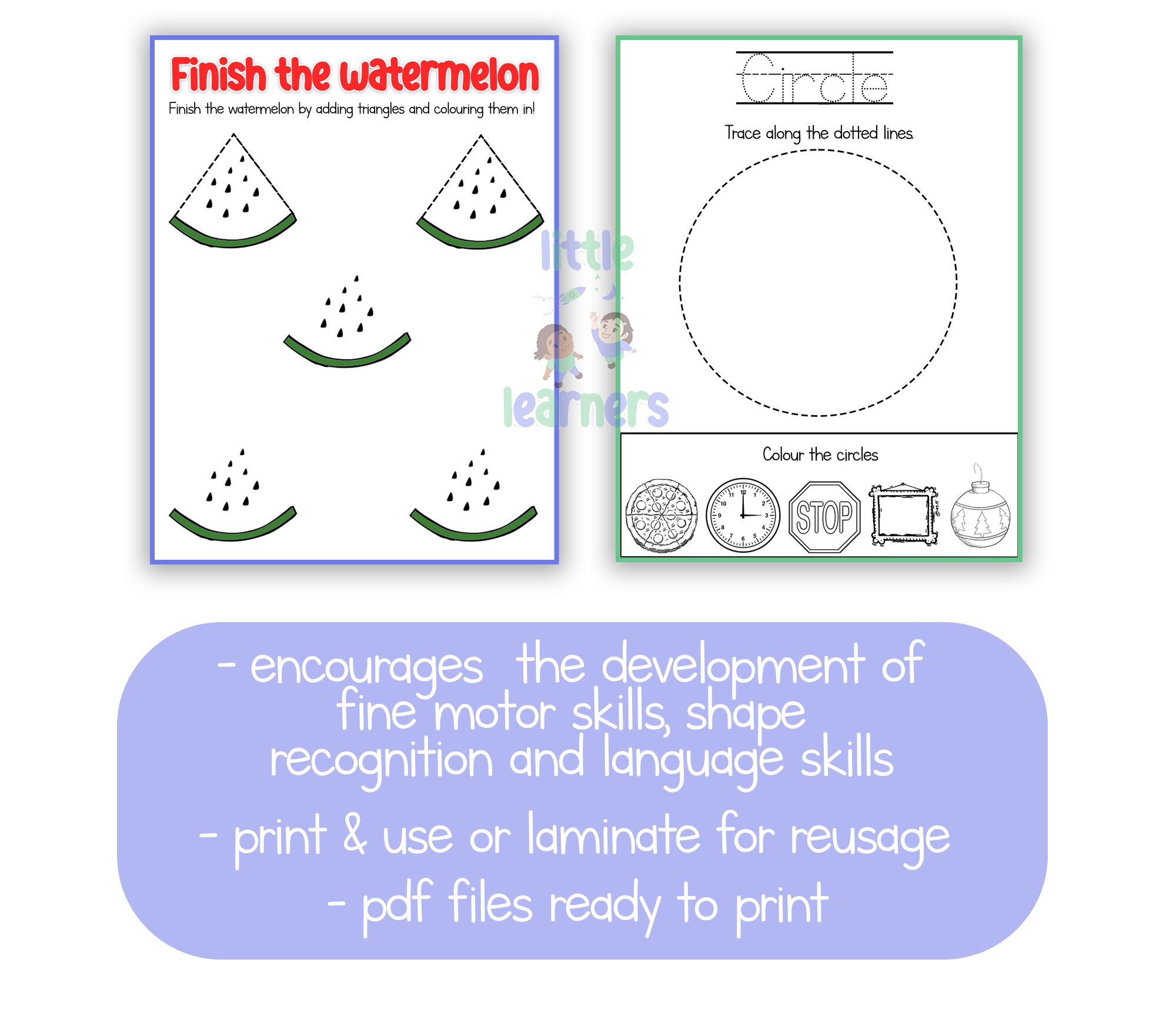 Tracing, Shape Recognition Fine Motor Skills Learning Resource ...