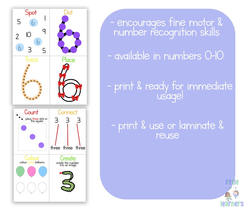 Counting, Number Recognition Fine Motor Skills Learning Resource ...