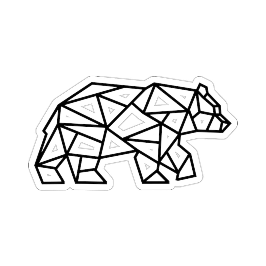 Geo Bear Logo Stickers - Etsy
