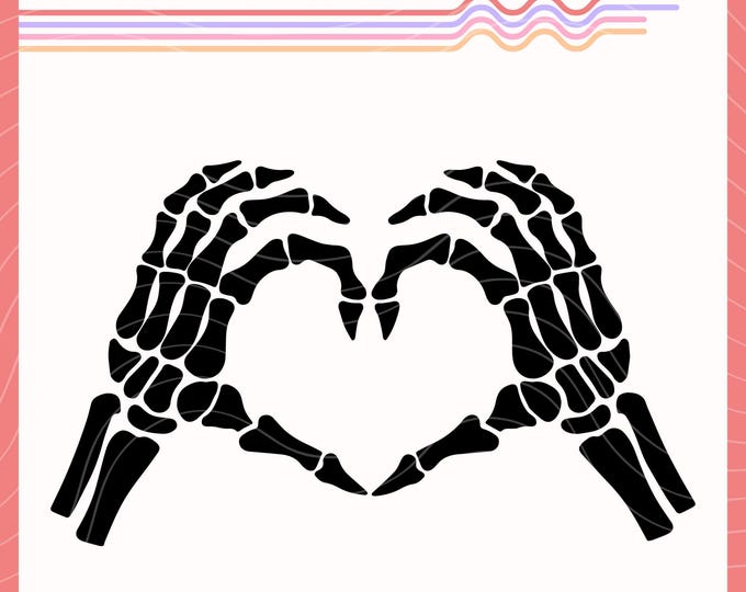 Skeleton Hands Heart SVG | Skeleton SVG | Halloween SVG | Svg, Eps, Dxf ...