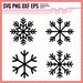 Snow Flakes Bundle SVG PNG DXF, Snow Flakes Vector Image, Snow Flakes ...