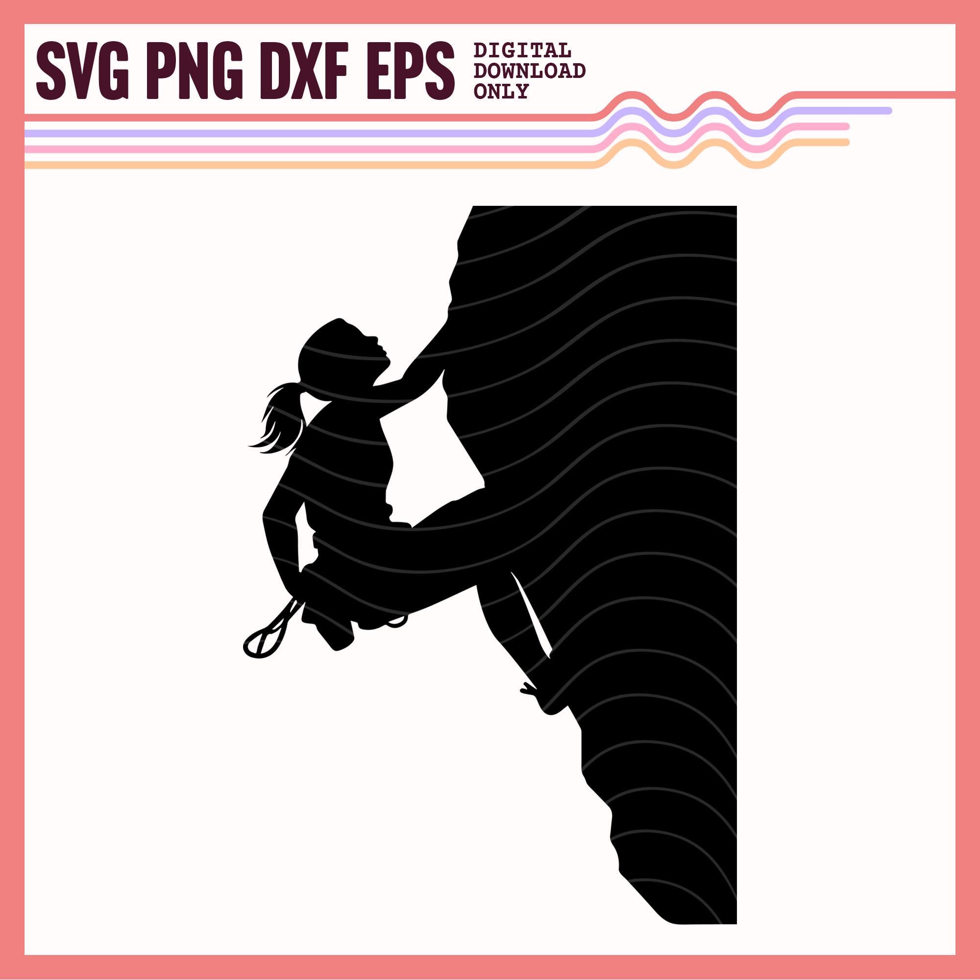 Rock Climber SVG PNG, Woman Rock Climber, Climber Vector Image, Climber ...