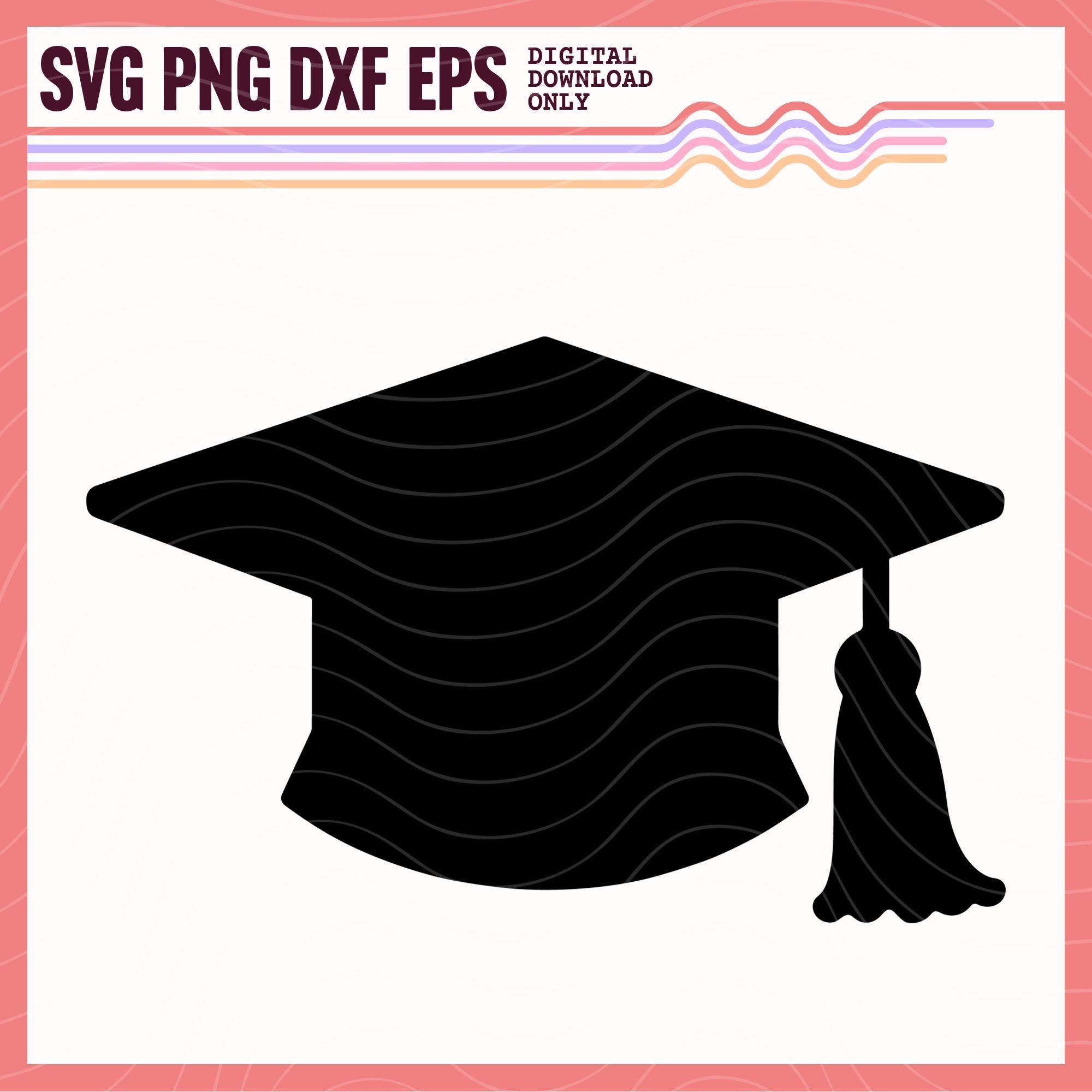Graduation Cap SVG PNG DXF, Graduation Cap Vector Image, Graduation Cap ...
