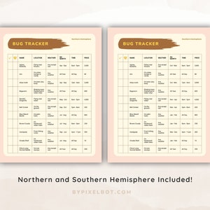 ACNH Bug Checklist + Catch Guide | Bug Tracker | Modern Animal Crossing ...