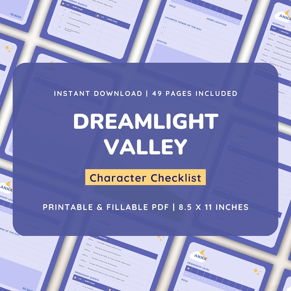 Dreamlight Valley Character Printable - Etsy