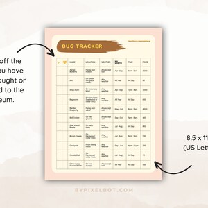 ACNH Bug Checklist + Catch Guide | Bug Tracker | Modern Animal Crossing ...