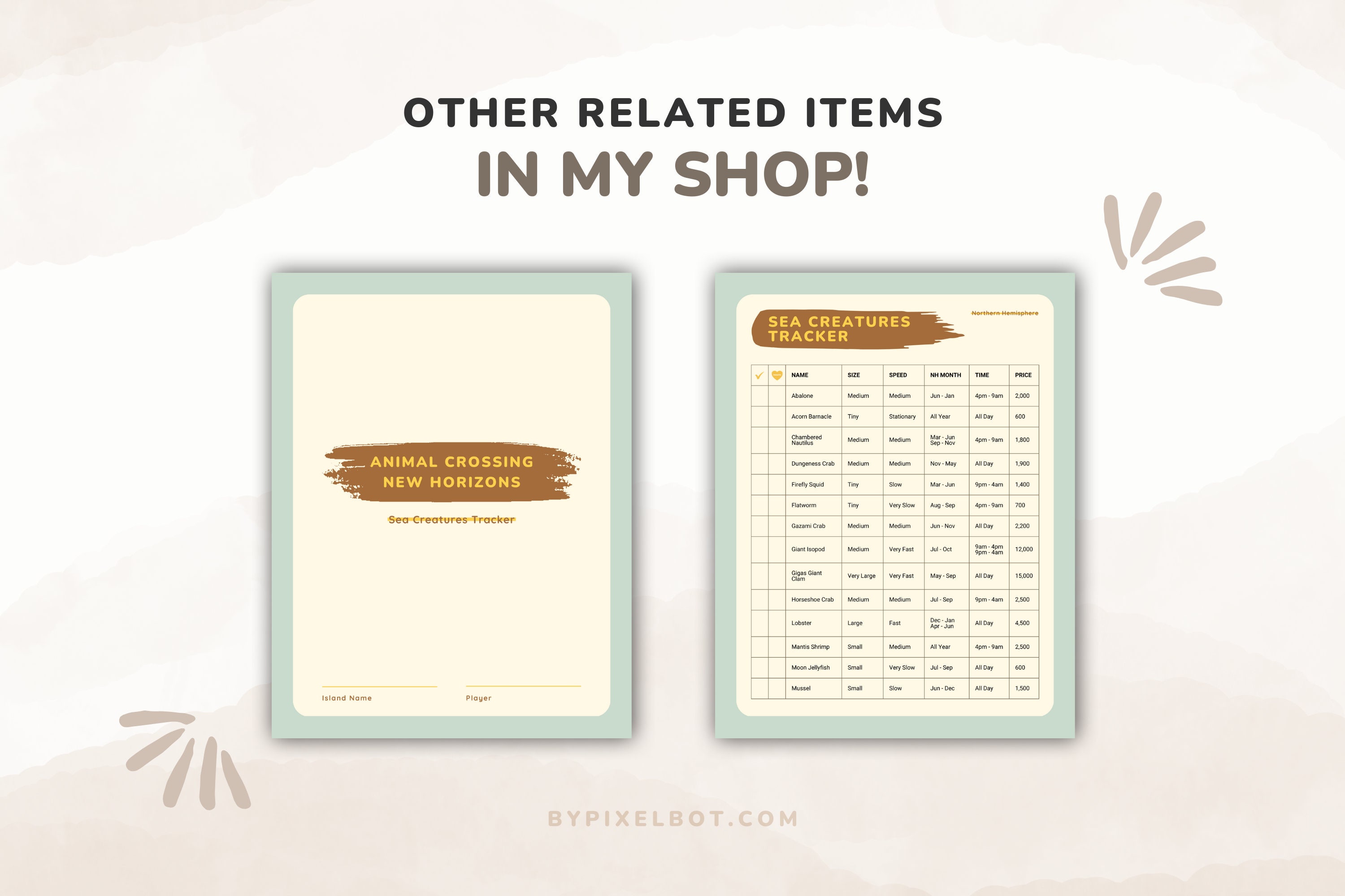 ACNH Fish Checklist + Catch Guide | Fish Tracker | Modern Animal ...