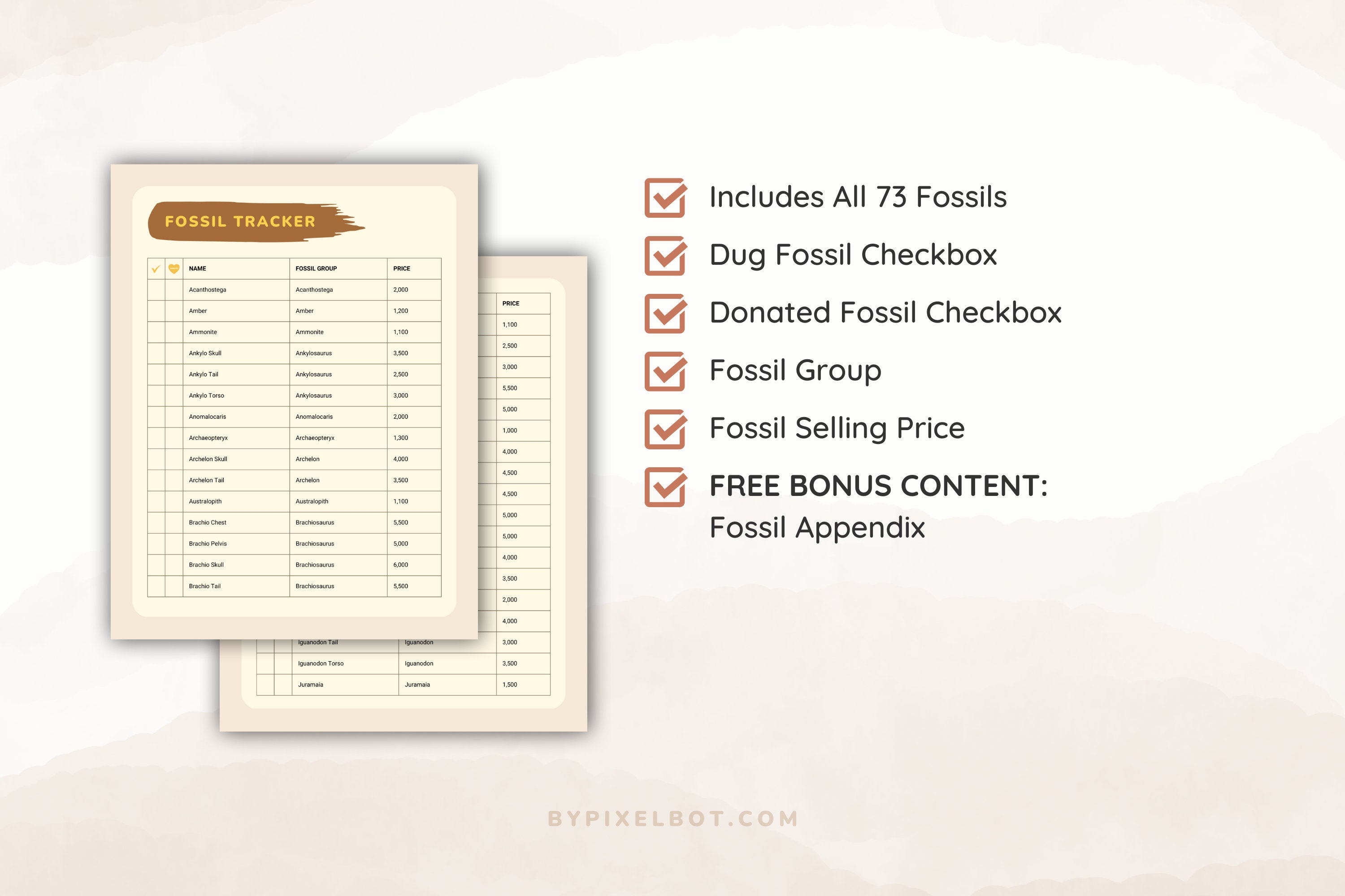 ACNH Museum Checklist Bundle Fish Sea Creatures Bug Fossil Art Modern ...