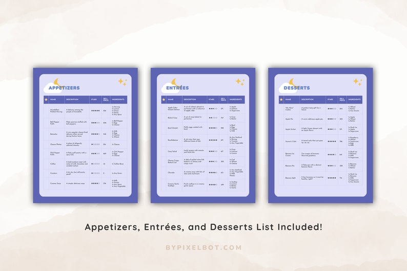 Dreamlight Valley Planner | Meals Checklist | Recipe Guide | Dreamlight ...