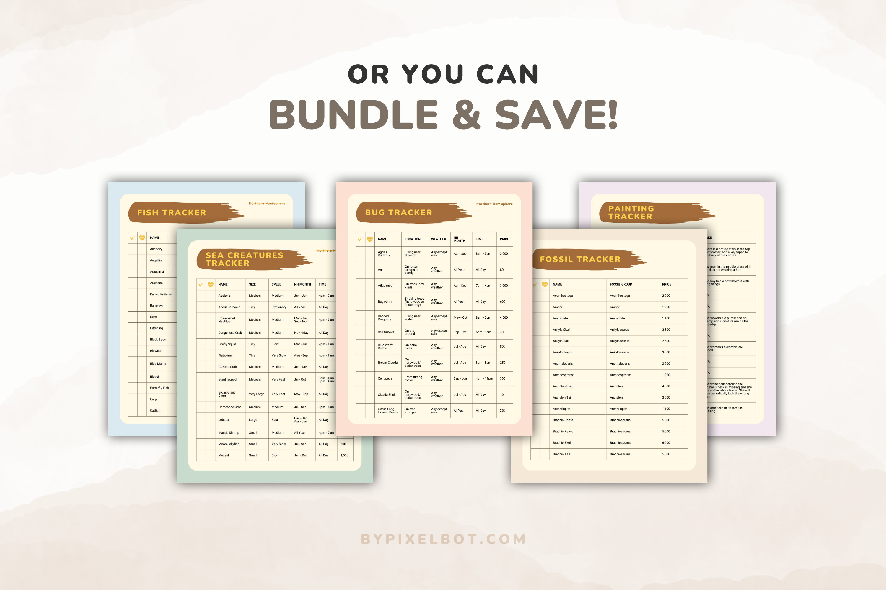 ACNH Bug Checklist Catch Guide Bug Tracker Modern Animal Crossing New ...