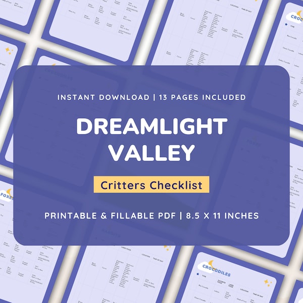 Printable Dreamlight Valley Planner - Etsy
