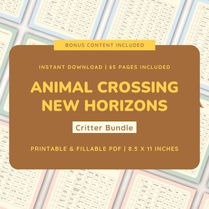 ACNH Critterpedia Checklist | Fish | Sea Creatures | Bug | Modern ...