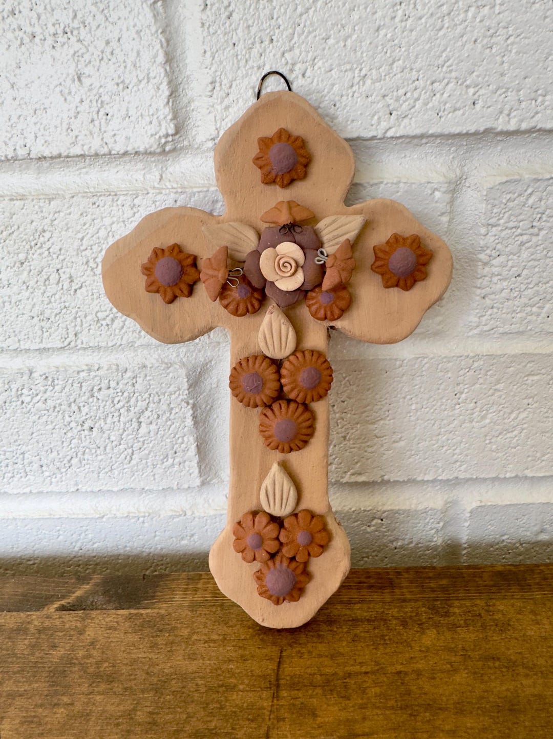 Barro Cross, Mexican Clay Cruz, Cruz De Barro - Etsy