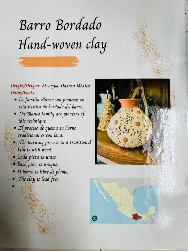 Clay Heart Wall Decor, Barro Filigrana, Filigrana Oaxaca - Etsy