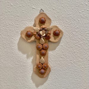 Barro Cross, Mexican Clay Cruz, Cruz De Barro - Etsy