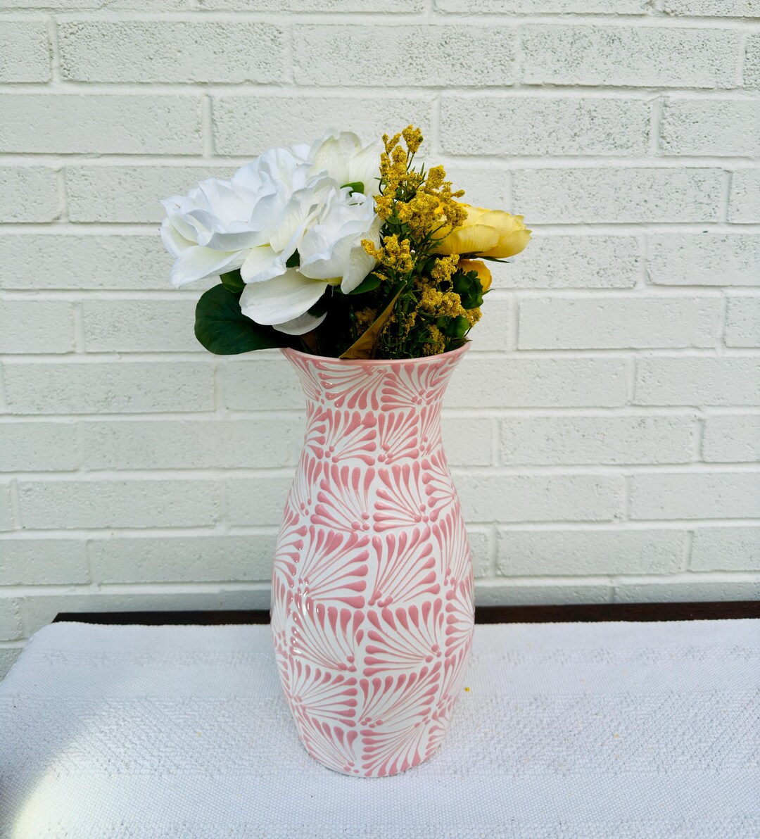 Pink Talavera Flower Vase, Mexican Talavera Vase - Etsy