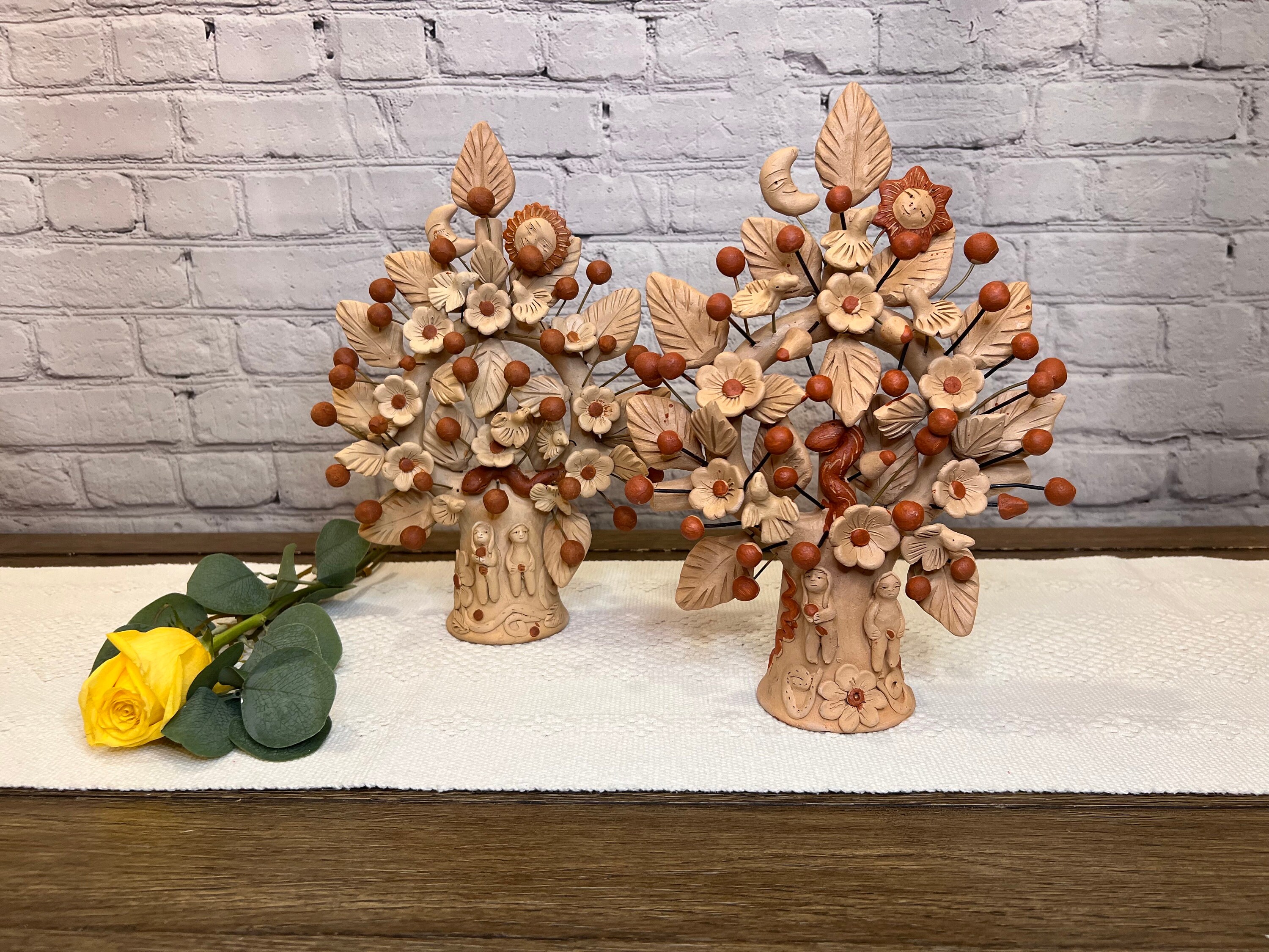 Tree of Life Barro Bordado Oaxaca, Embroidered Clay Tree of Life - Etsy