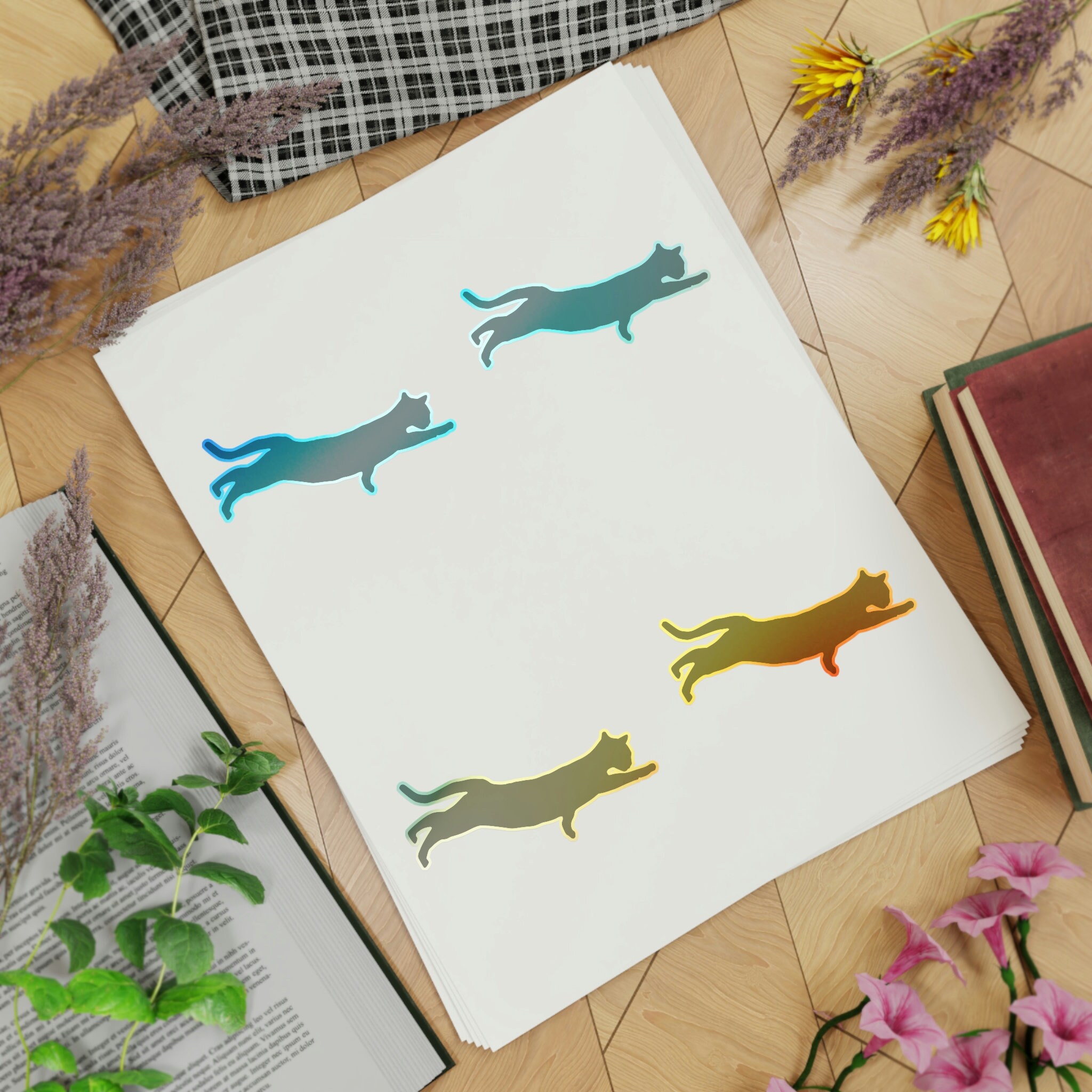 Cats Tapping Sticker Sheet Bundle, 5pcs - Etsy