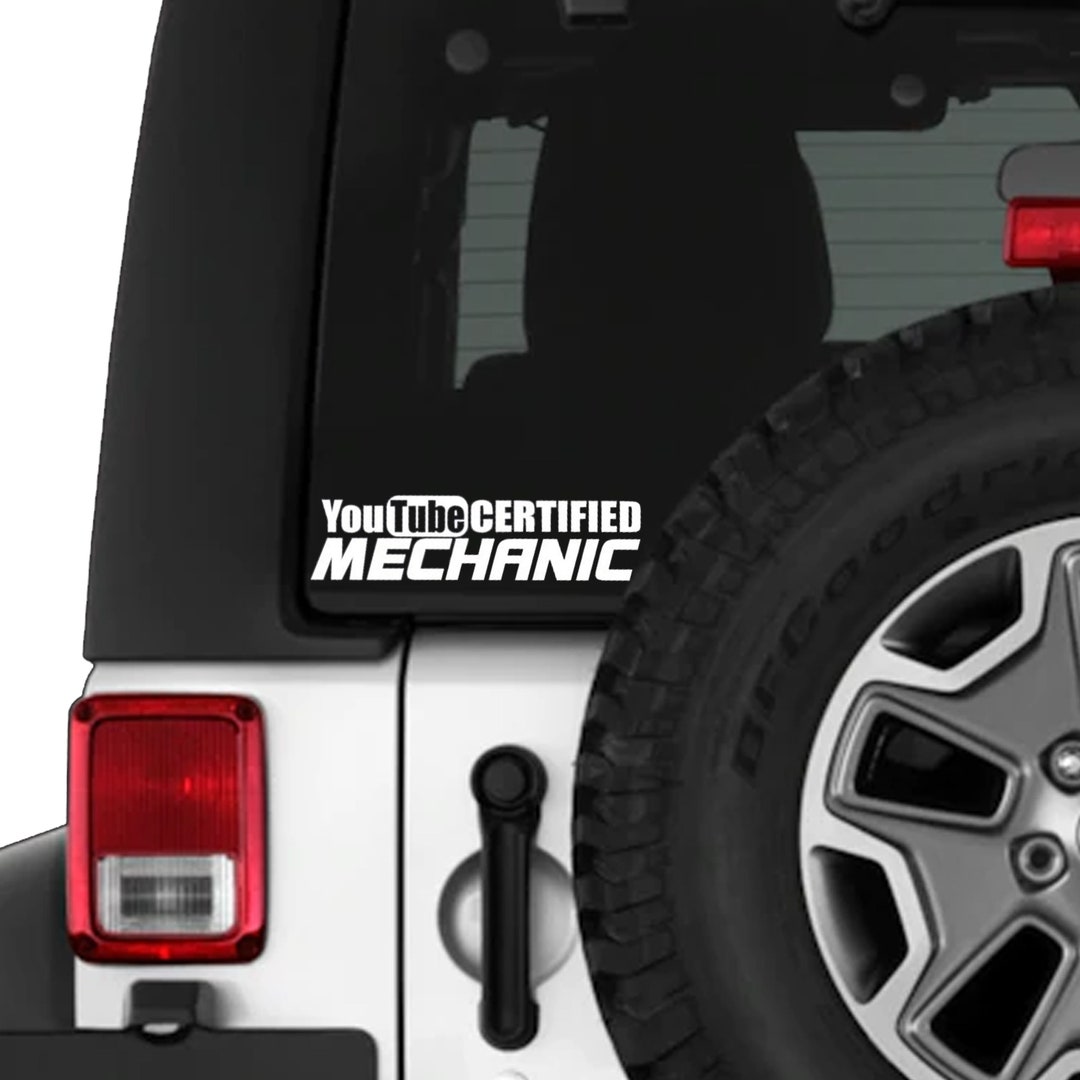 Youtube Certified Mechanic Car Decal - Etsy